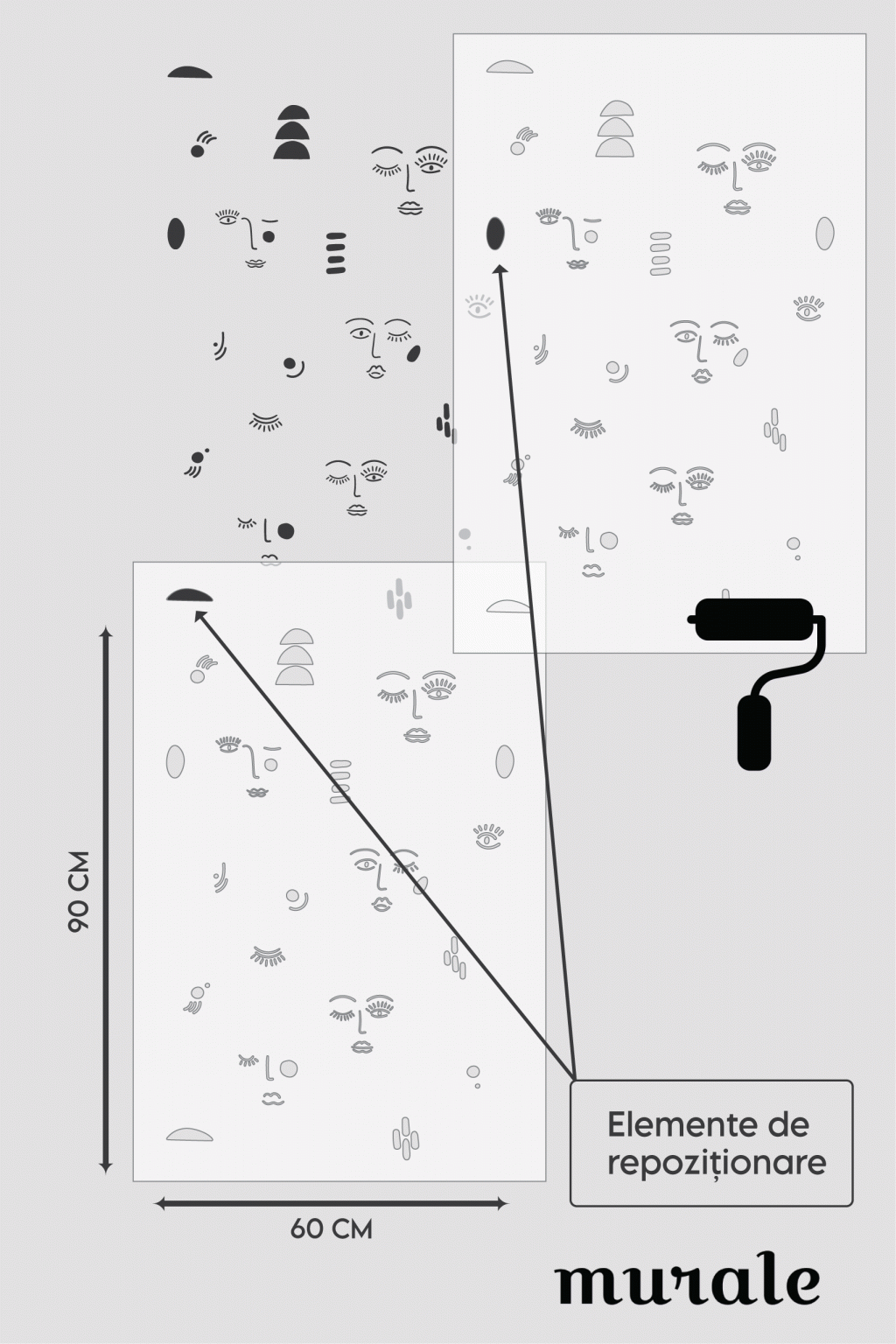 Șablon decorativ - Line Art