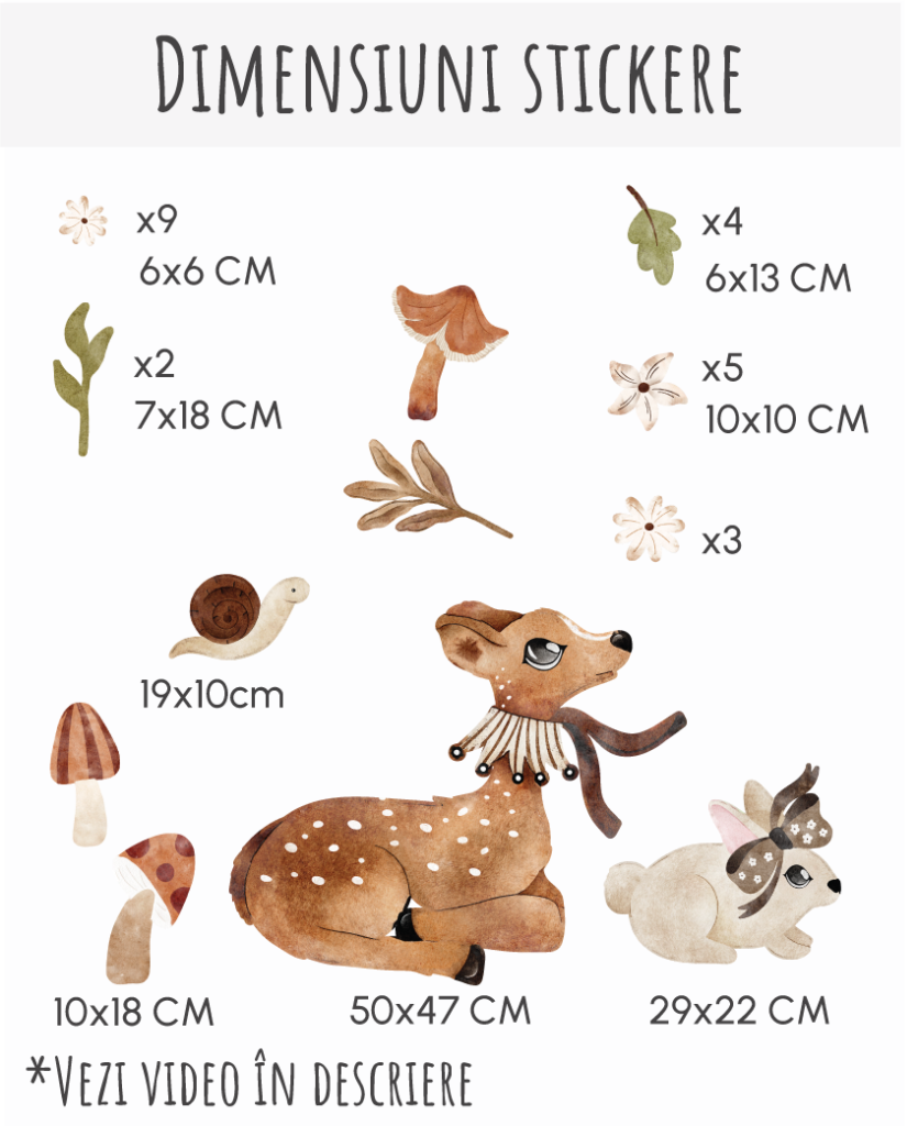 sticker perete animalele pădurii - Murale